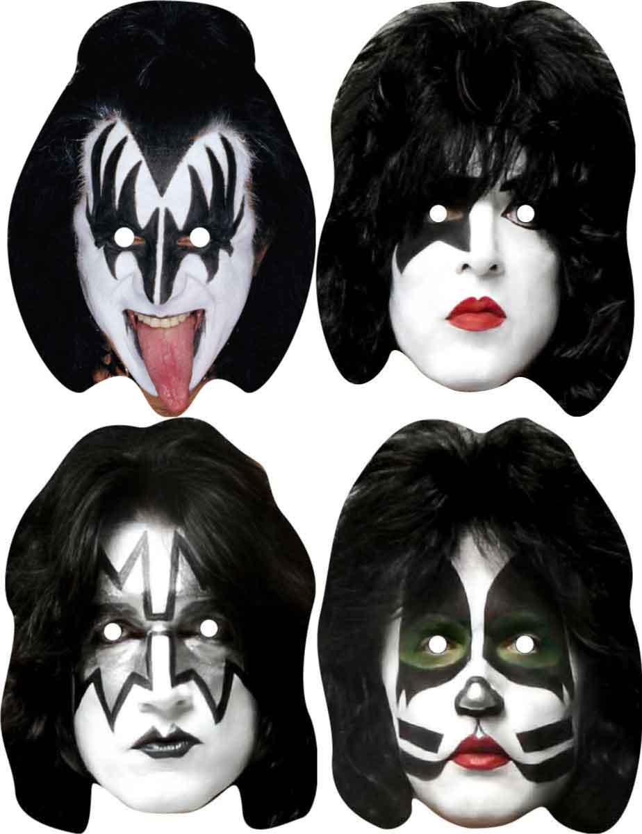 KISS - Set of 4 Celebrity Masks | LifesizeCutouts