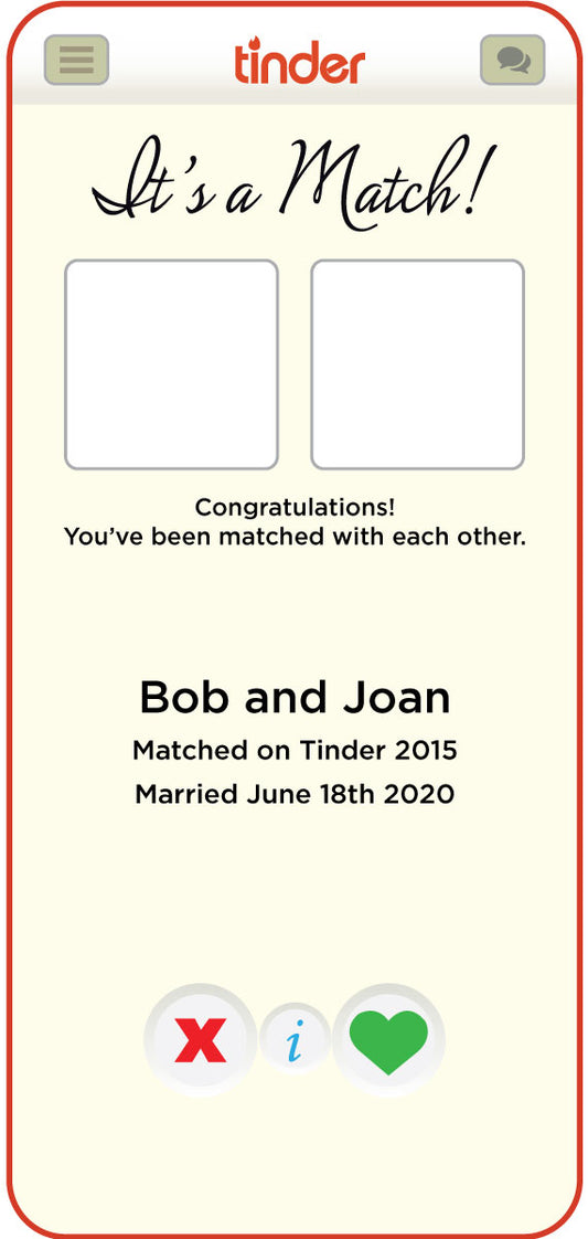 Tinder Selfie Frame - Shop Fun Tinder Frames for Selfies – LifesizeCutouts