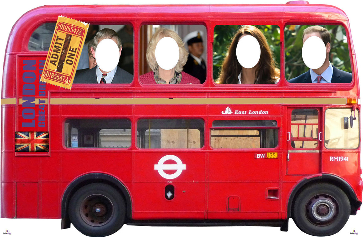 London Red Double Decker Bus Cardboard Cutout | LifesizeCutouts