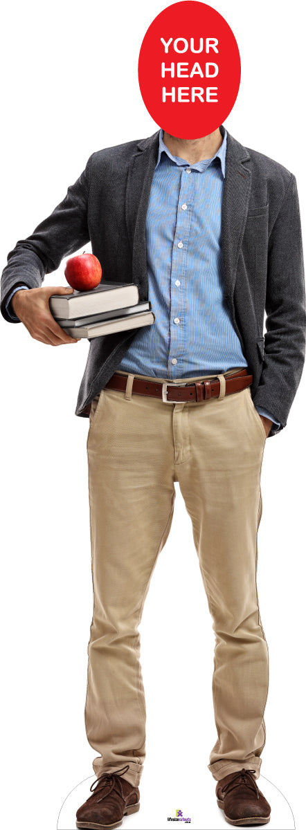 Male Teacher 135 Head Swap Cardboard Cutout | LifesizeCutouts