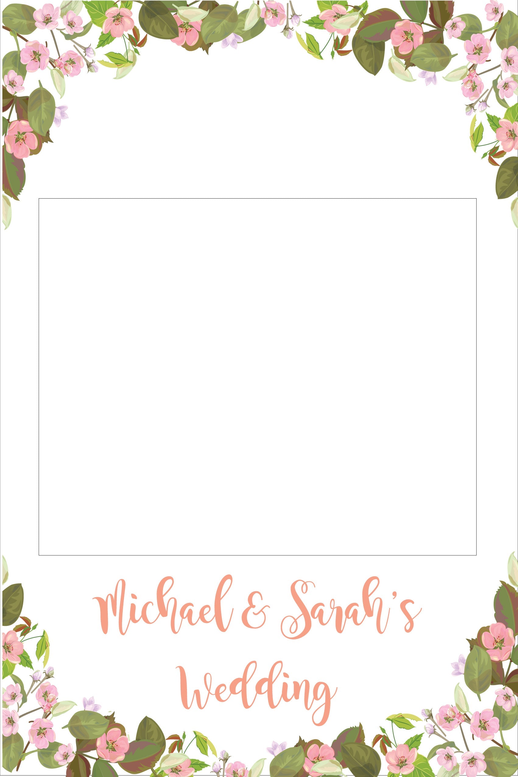 Flower Garden 001 Selfie Frame Large - 115cm x 80cm | LifesizeCutouts