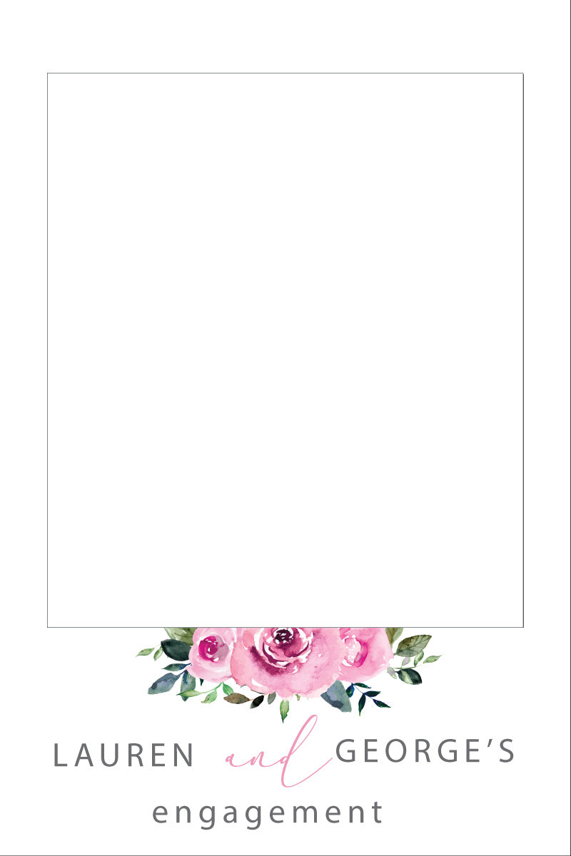Pink Roses 302 Selfie Frame - 90cm x 60cm | LifesizeCutouts
